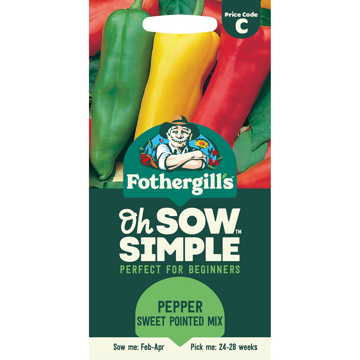 Oh Sow Simple Sweet Pointed Mixed Pepper Seeds from Fothergills | Sweet ...