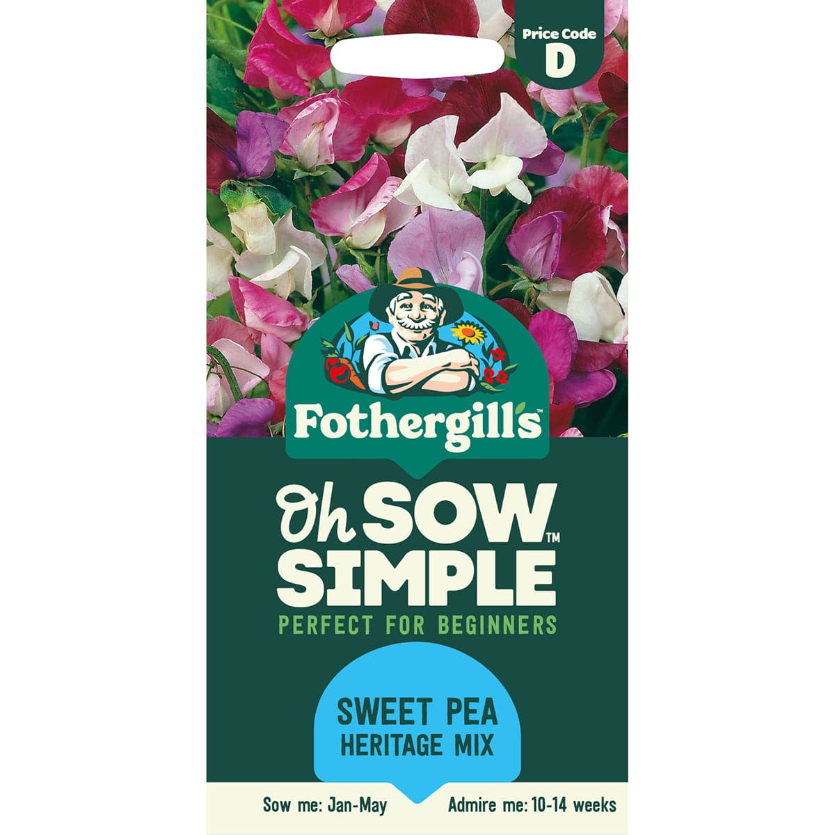 Oh Sow Simple - Sweet Pea Heritage Mixed Seeds | From Fothergills