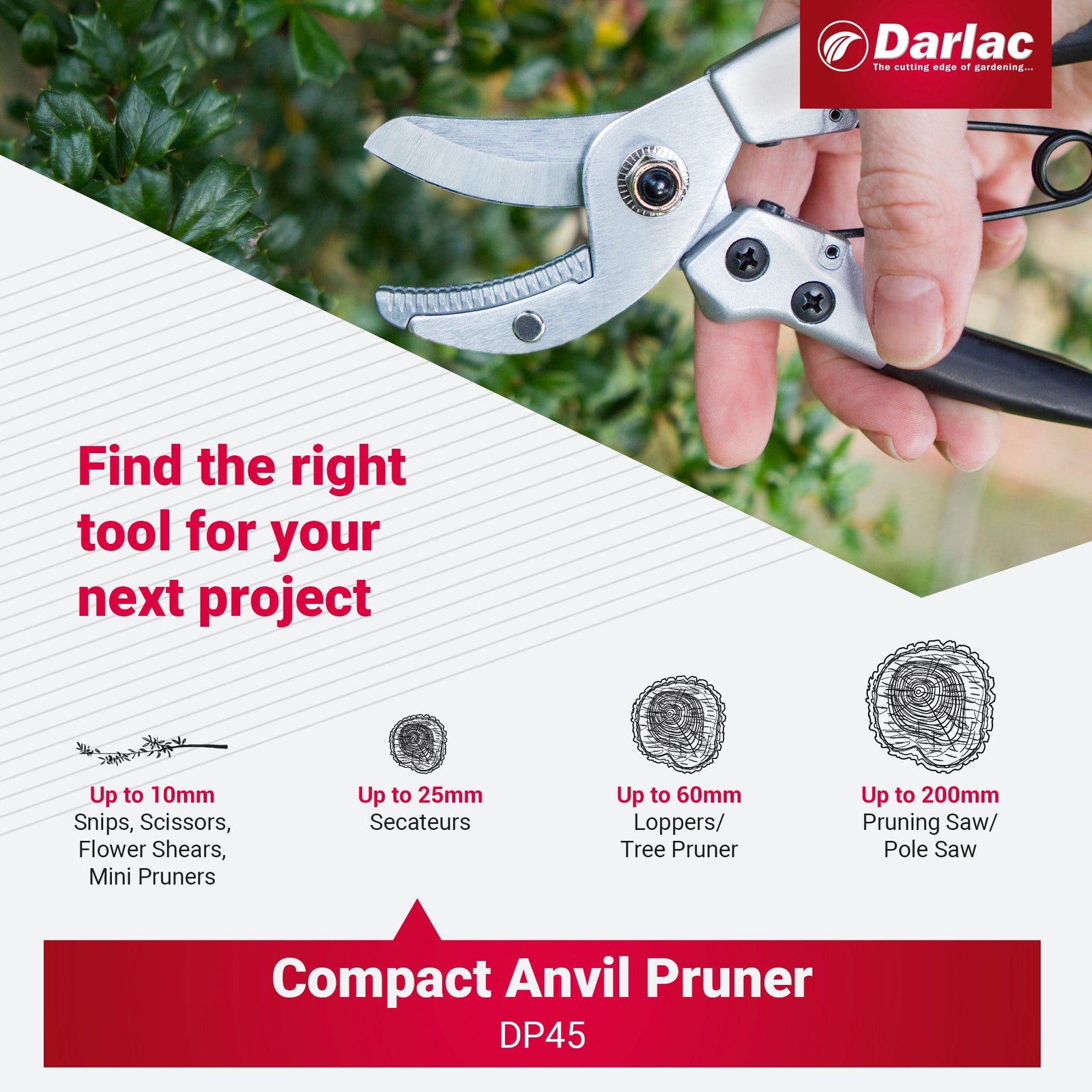 Darlac Compact Anvil Secateurs From Mr Fothergills Seeds and Plants