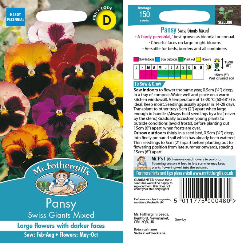 Pansy Seeds | Flowers | Fothergill's