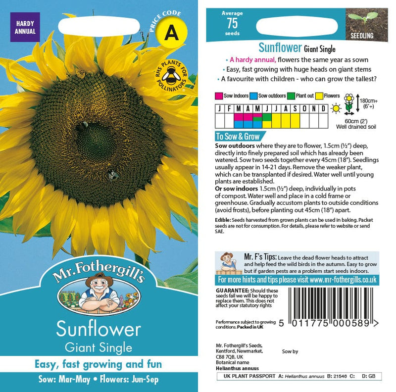 Sunflower Seeds | Buy Sunflower Seeds | Mr Fothergill's