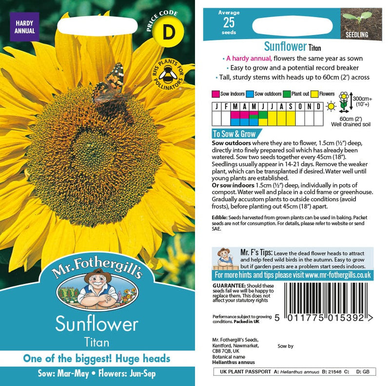 Sunflower Seeds | Buy Sunflower Seeds | Fothergill's