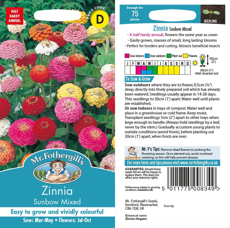 Zinnia Seeds | Buy Zinnia Seeds | Mr Fothergill's